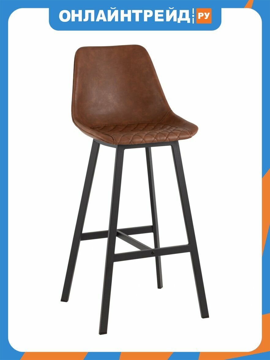 Стул барный Stool Group TEXAS, экокожа, коричневый (2 шт/уп)