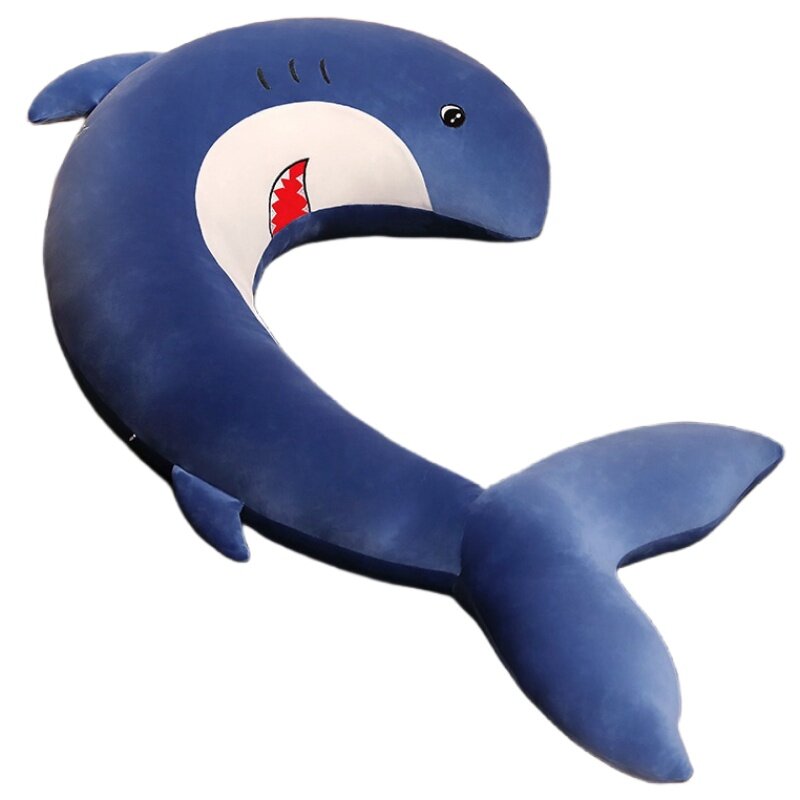 Мягкая кукла-акула унисекс Mise Акула Лонг, 160CM EU, Shark Long Throw Pillow[Blue]