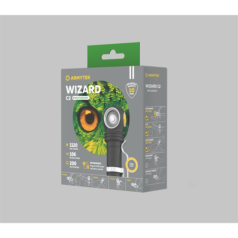 Классический мультифонарь 3 в 1 Armytek Wizard C2 Magnet USB