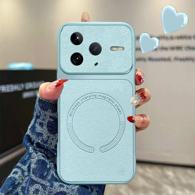 Чехол для Poco F7 Pro / Поко Ф7 Про кожа TPU антиударный чехол