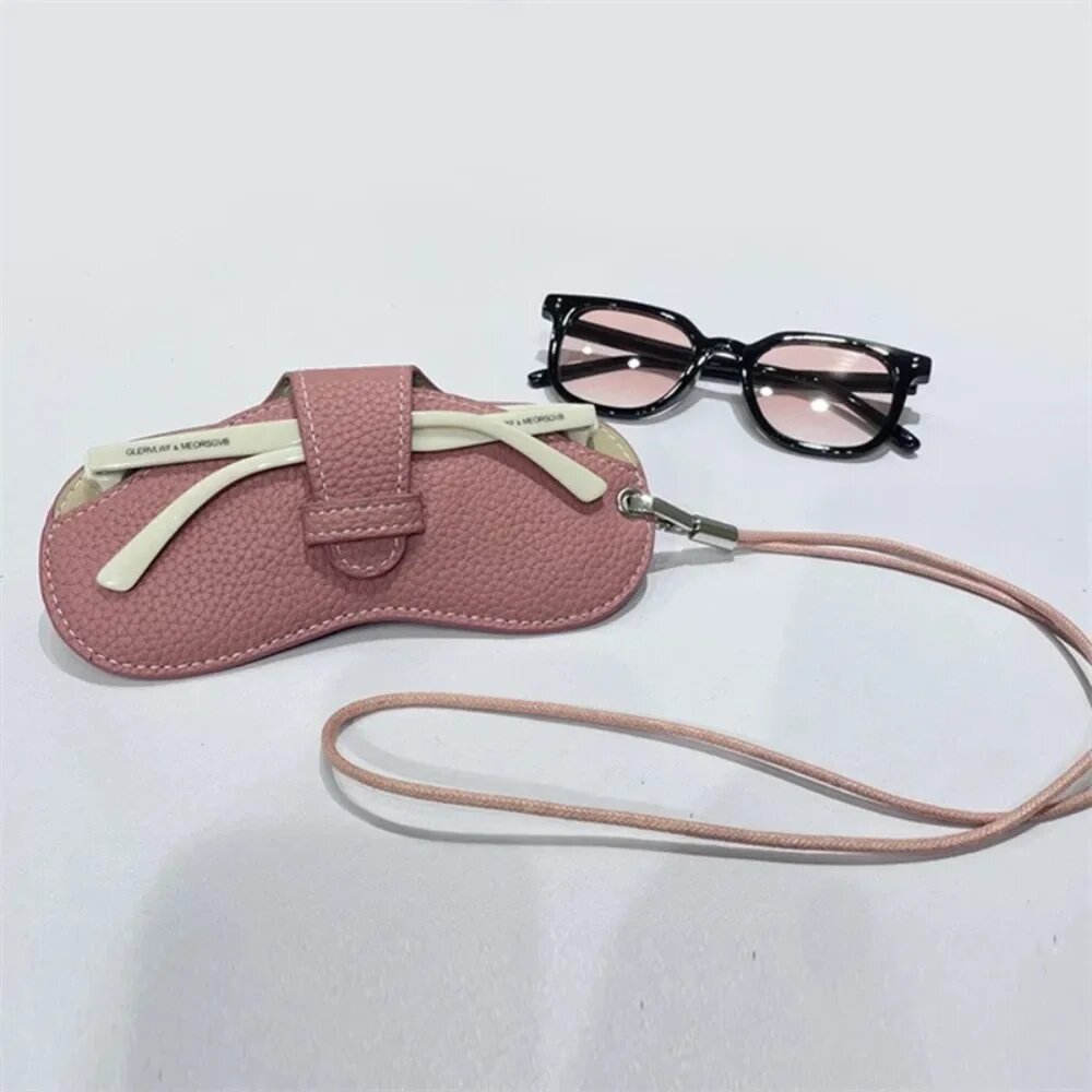 Сумка для очков из искусственной кожи Розовый, pink