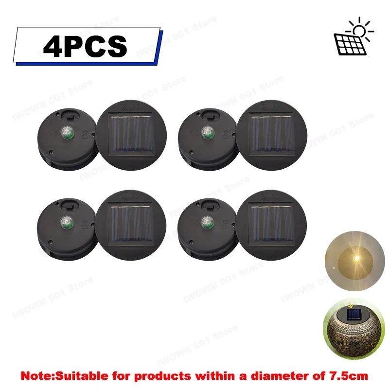 Солнечная панель для светильника 8см 4PCS