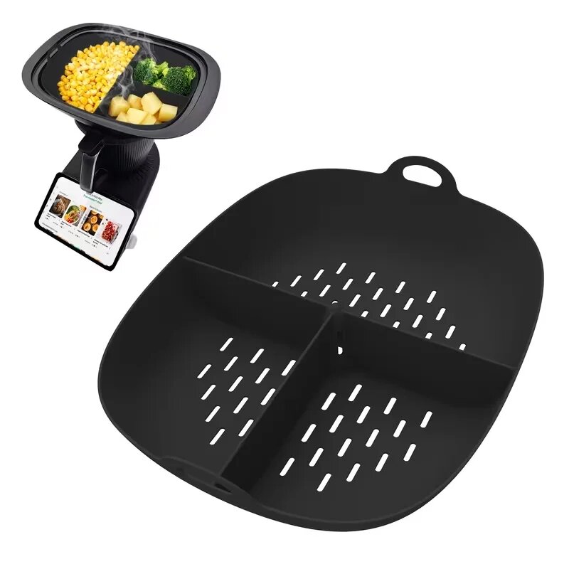 Силиконовый паровой поддон для Thermomix TM7 Черный, black