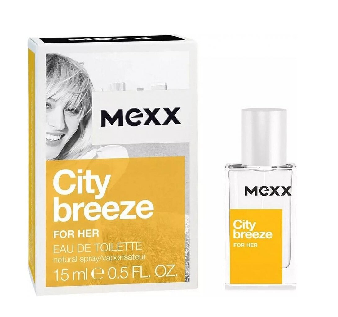 Mexx City Breeze For Her 15 мл туалетная вода для женщин, цветочные, фруктовые