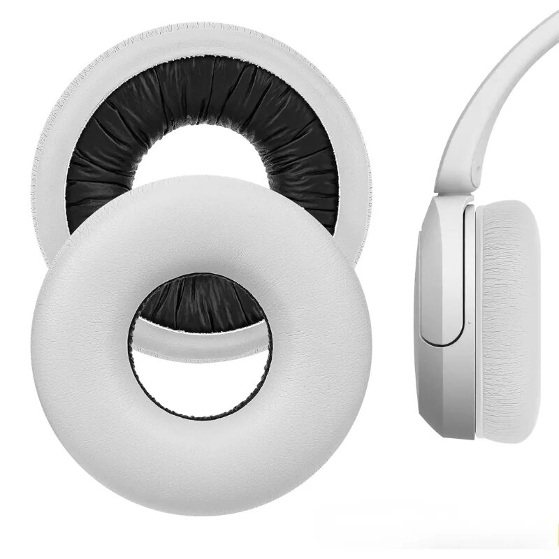 Амбушюры кожаные для наушников Sony WH-CH500, CH510, CH520, ZX330BT, 310, V250 Белый, Light Grey