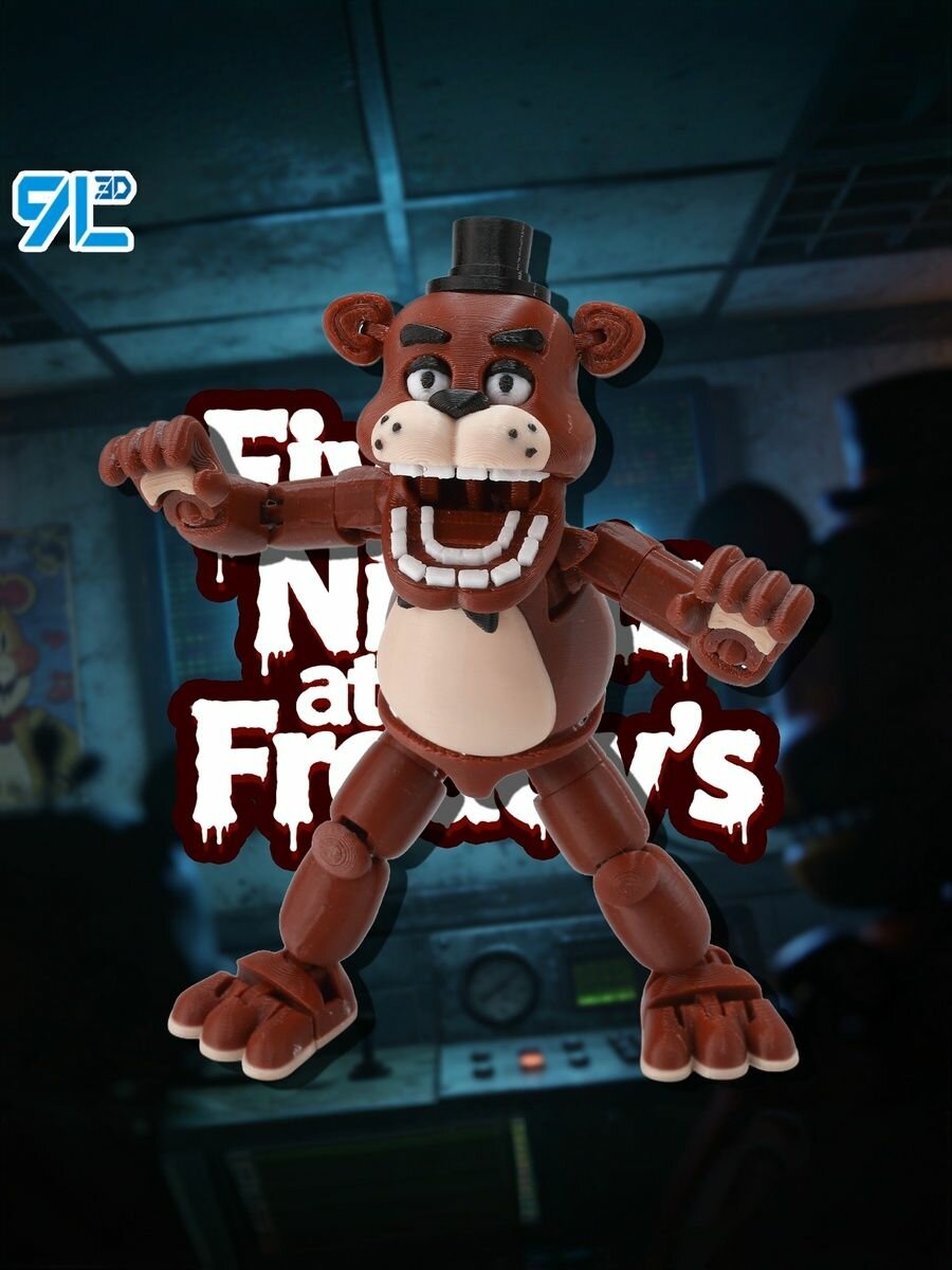 9L3D Фигурка Фредди Фазбер (Freddy Fazbear) FNAF, 3D-печатный подвижный манекен