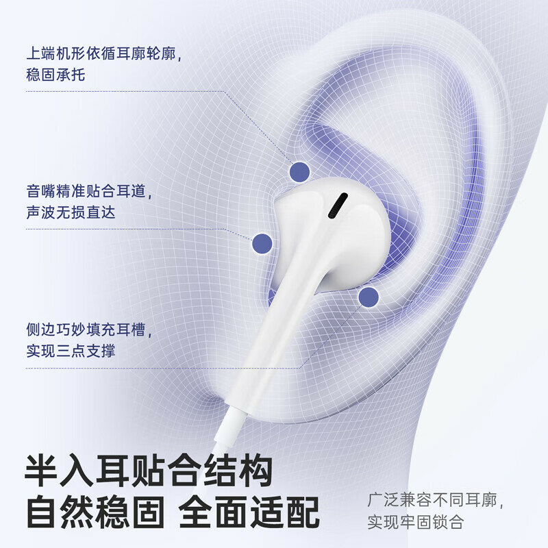 IKF B1 Полу-вкладышные проводные Hi-Fi наушники с звуковой позиционированией для игр и мультимедиа Цвет：【3.5 мм круглый