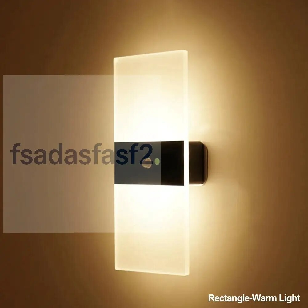 Беспроводной настенный светильник, Touch Sensor, Rectangle-WarmLight