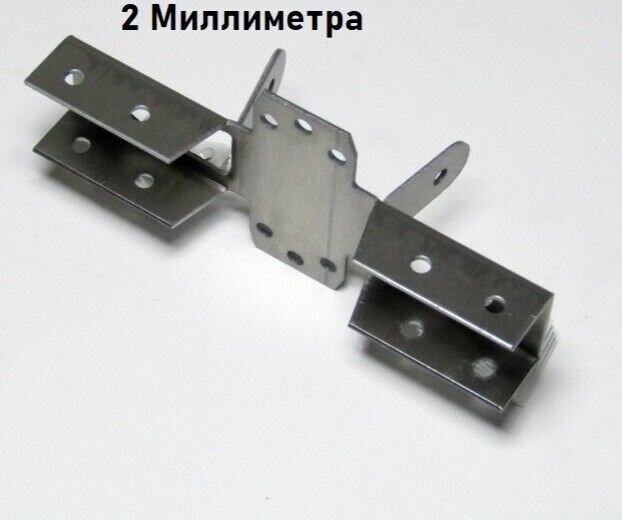 Кронштейн Х-образный соединительный для забора 50х30, 10шт, наружный, без покрытия