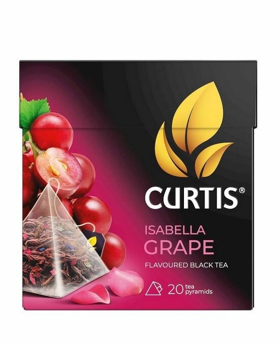 Curtis Чай пирамидки Isabella Grape, 20шт х1.8 г