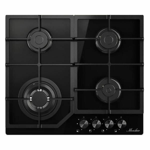 Встраиваемая газовая панель независимая Monsher MGG 63 Noir