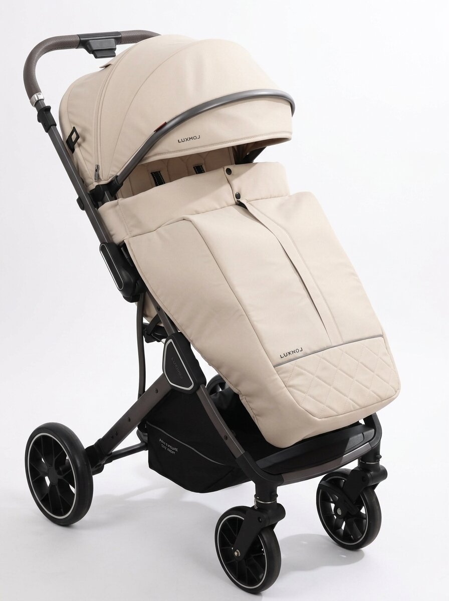 Прогулочная коляска BREND LUXMOM ORIGINAL A81, до 3х лет, перекидная ручка, цвет бежевый