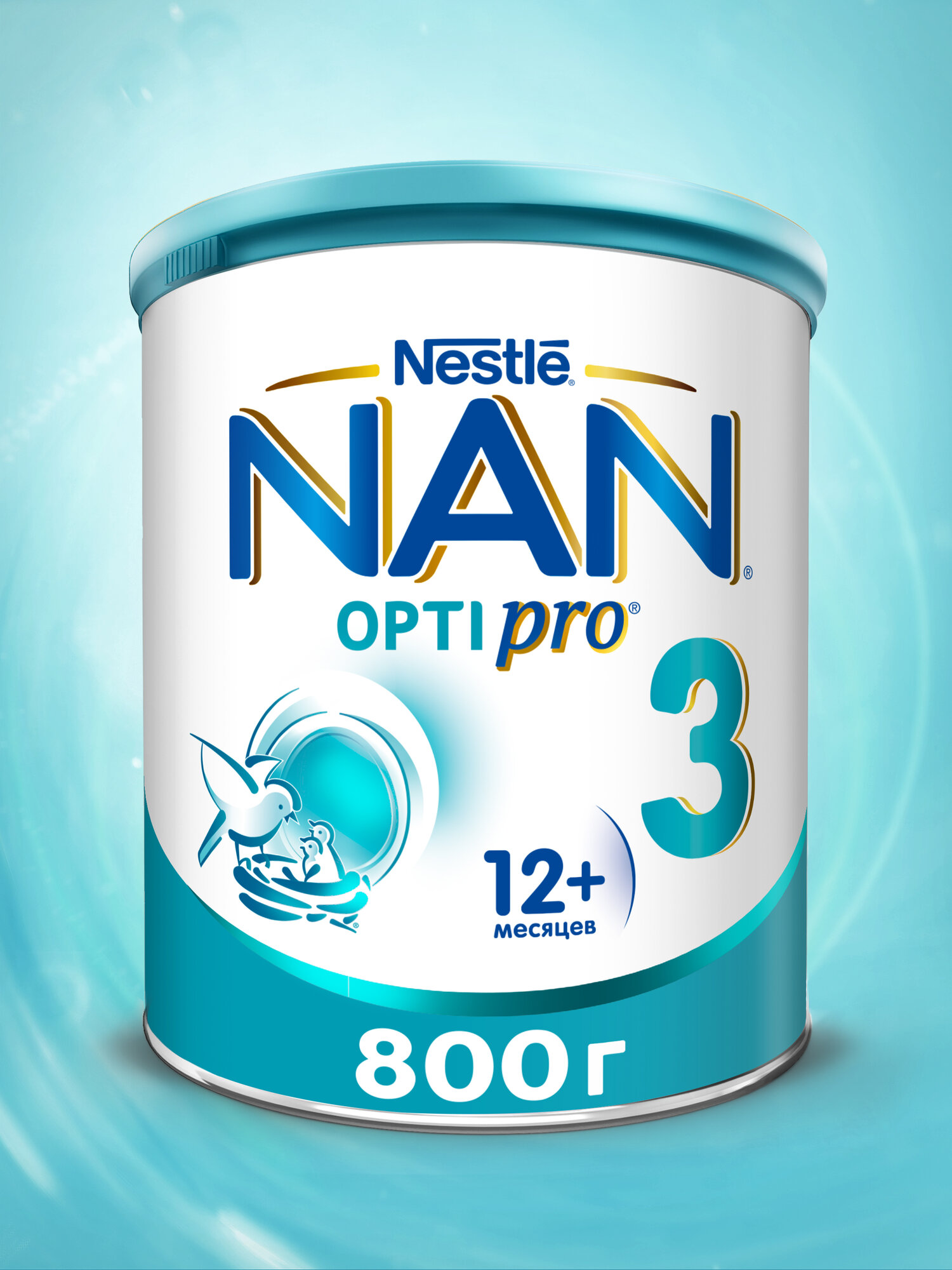 Молочко детское NAN 3 OptiPro, с 12 месяцев, 800г