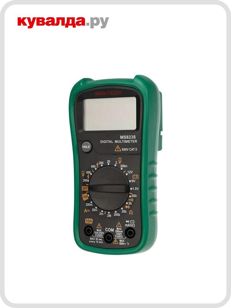 Мультиметр цифровой MASTECH MS8238 в кожухе + тест батареек