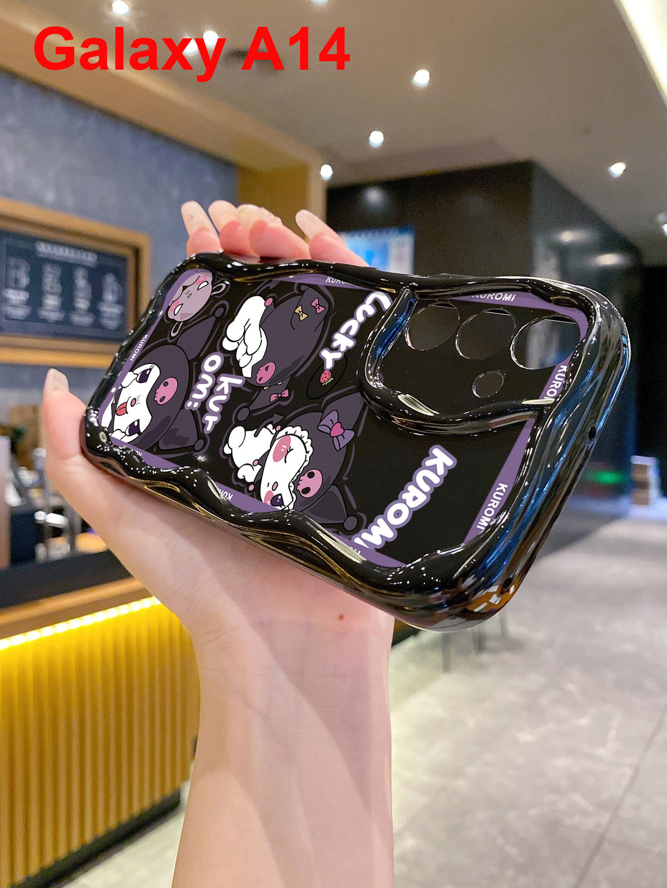 Чехол для Galaxy A14 неправильной формы с принтом Куроми и Мелоди. Мягкий чехол для телефона.