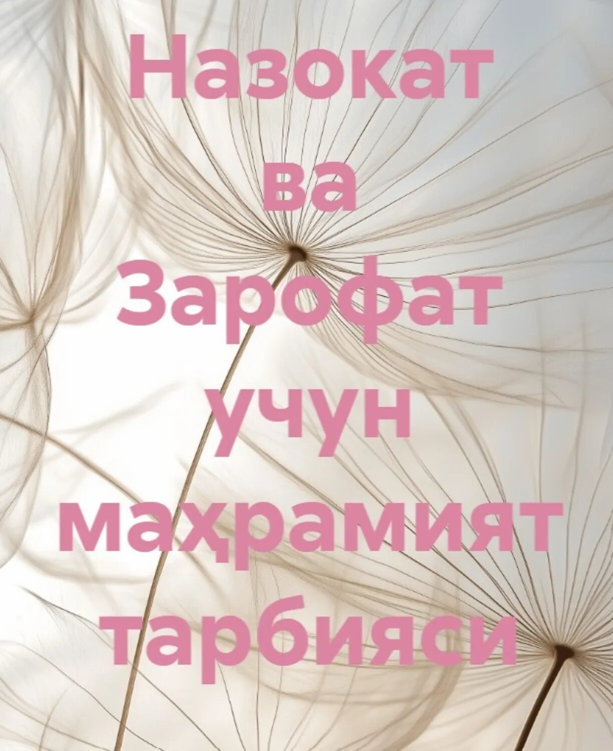 Назокат ва Зарофат учун маҳрамият тарбияси [Цифровая книга]