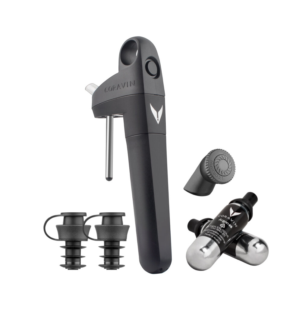 Пробки Coravin Pivot, пластик/силикон, для консервации вина, 6 штук, чёрные