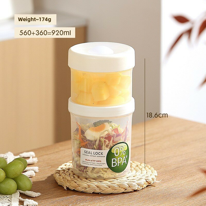 Modern pp snack container with leakproof design for students and gifts, white 920ml