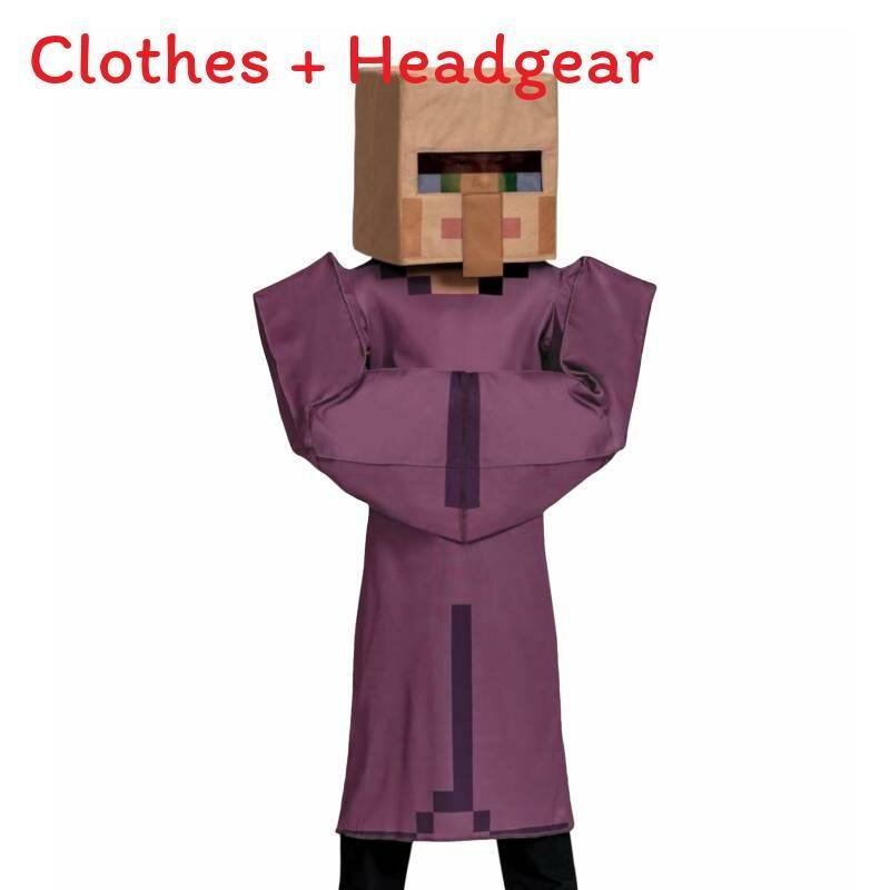 Villager kids cosplay suit with fantasy theme for role play events purple xl