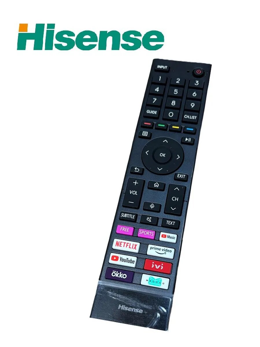 Оригинальный пульт ERF3E80H Music для телевизоров Hisense, черный