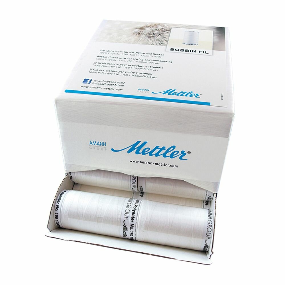 Прикассовый стенд METTLER "Bobbinette", с наполнением нитями, намотка 1000 м, 30 катушек, черные, белые