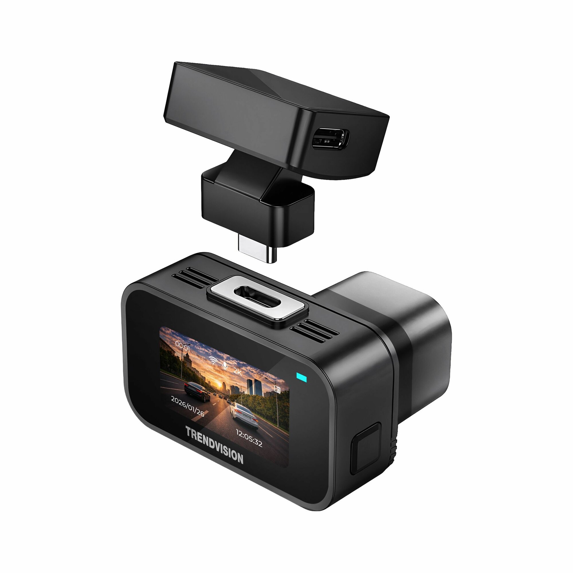 Видеорегистратор автомобильный TrendVision Nano 2K Wi-Fi CPL GPS