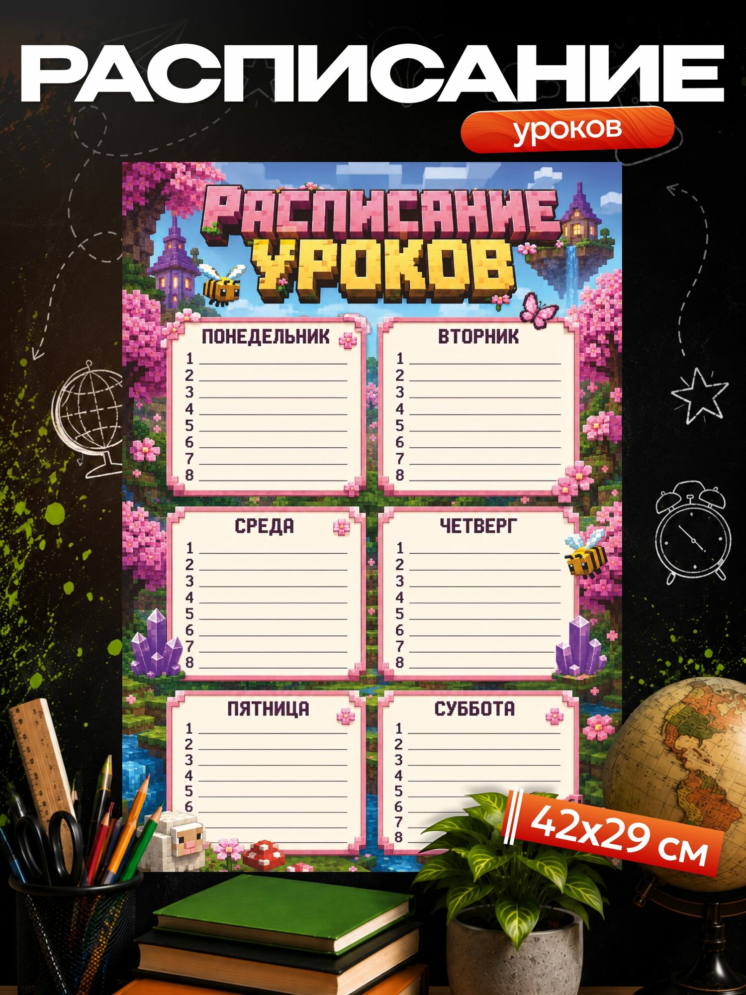 Расписание уроков Minecraft
