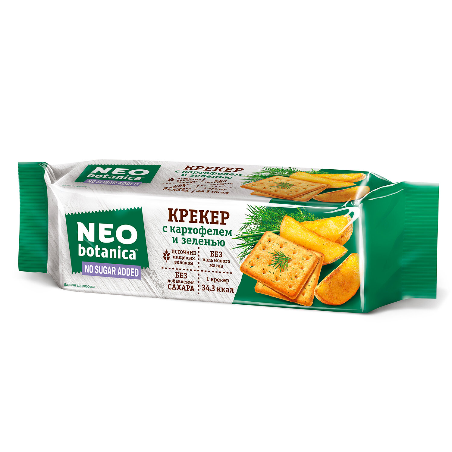 Крекер Neo-Botanica No Sugar Added, с картофелем и зеленью