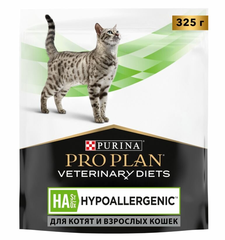 Сухой корм для кошек Pro Plan Veterinary Diets HA Hypoallergenic при пищевой непереносимости 325 г