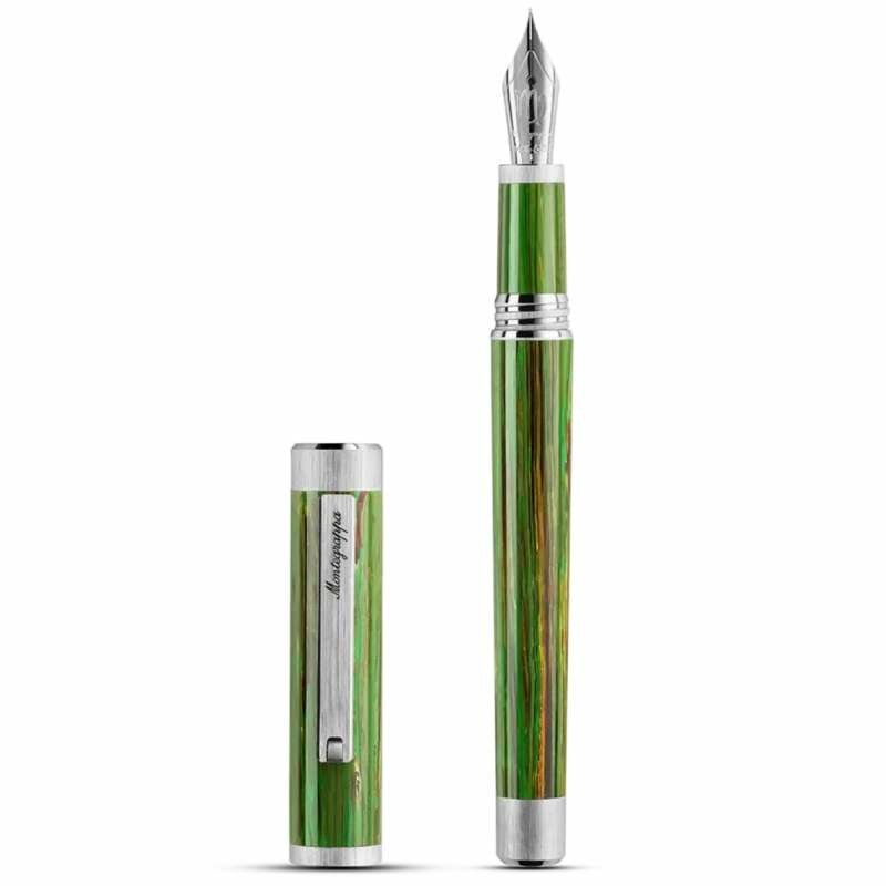 Перьевая ручка Montegrappa Zero Zodiac Limited Edition Virgo (Дева) Palladium IP Steel F 14K. Артикул ZZ-VR-FP-14F