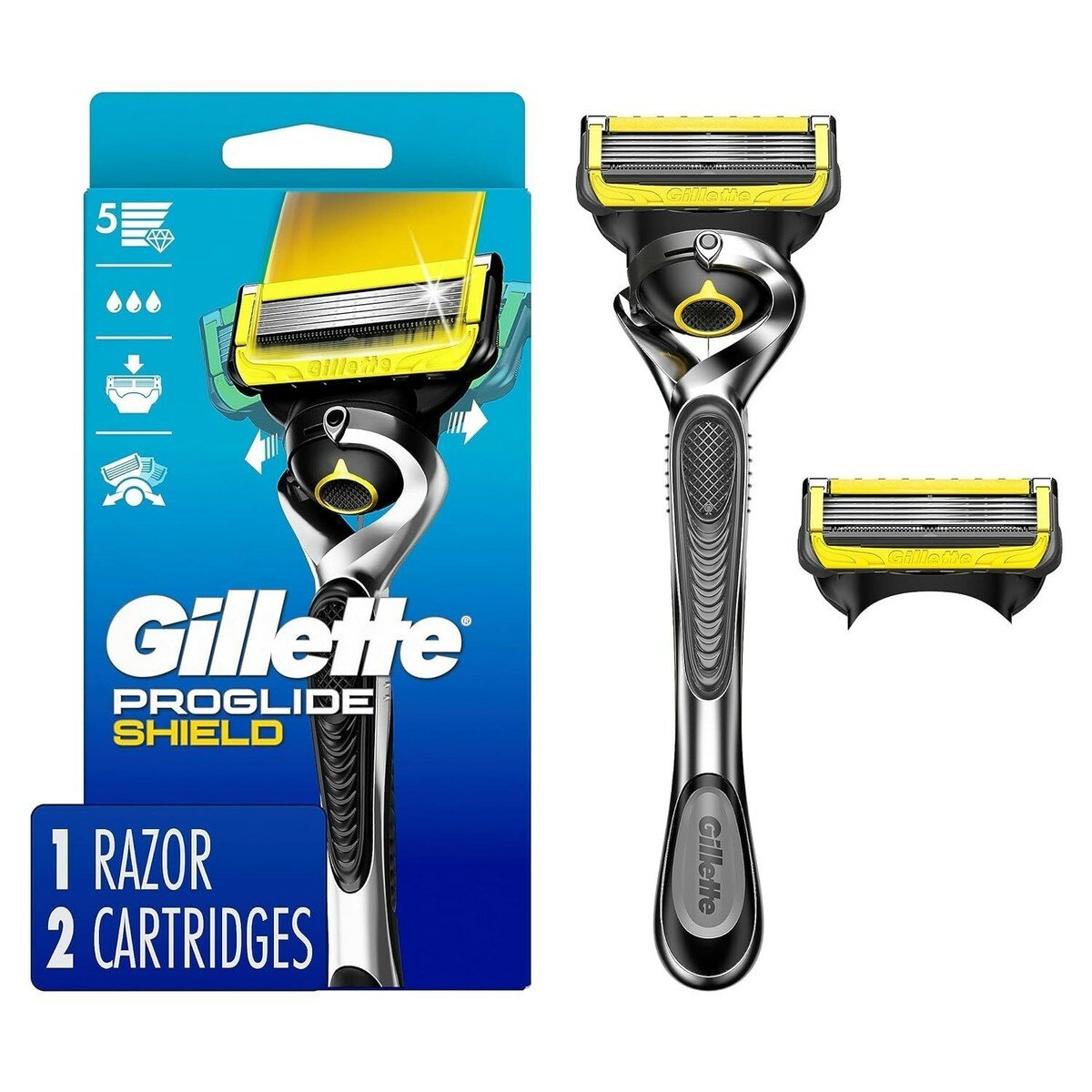 Бритвенный станок Gillette Proglide Shield (Proshield) Flexball, сменные кассеты 2 шт.