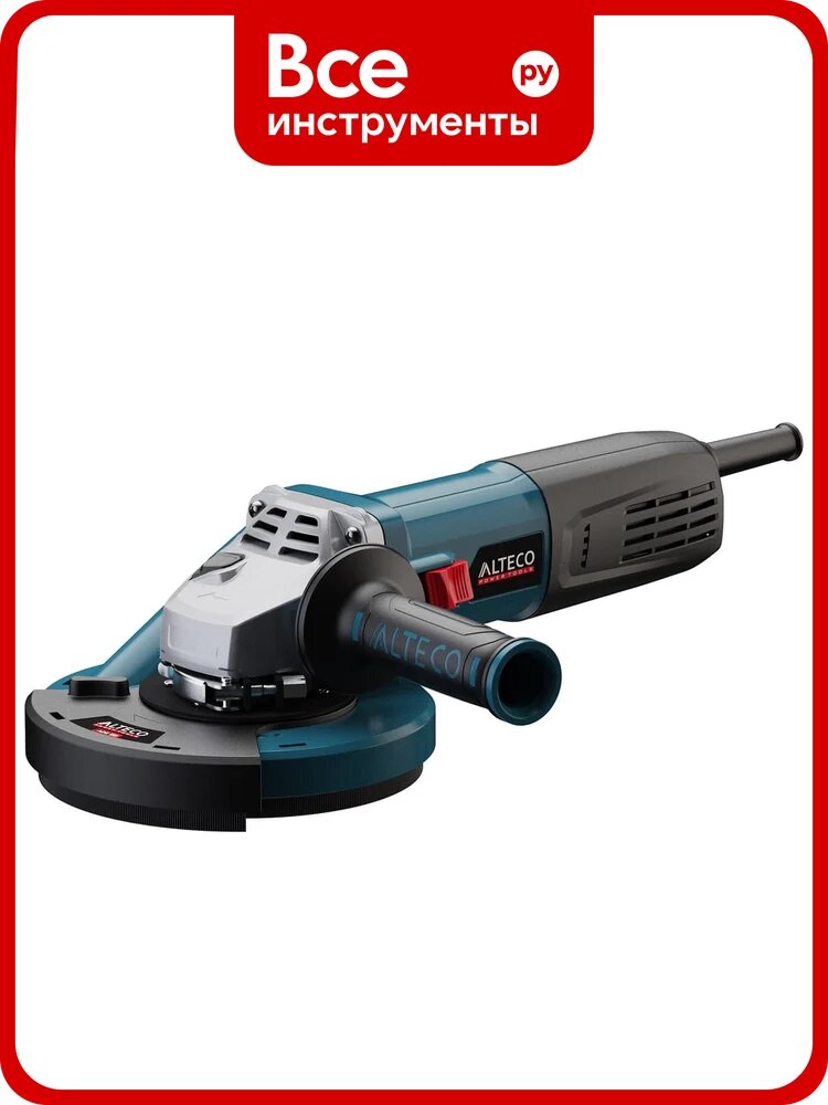 Угловая шлифмашина ALTECO AG 1400-125 ECS, с защитным кожухом для пылеудаления ADE 125