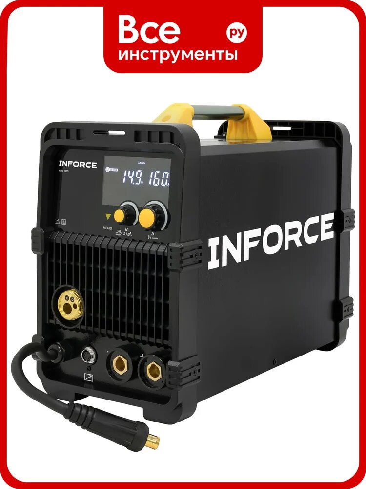 Сварочный полуавтомат-инвертор inforce IMIG-160S, для MMA, MIG/MAG и TIG, 160А, 8кг