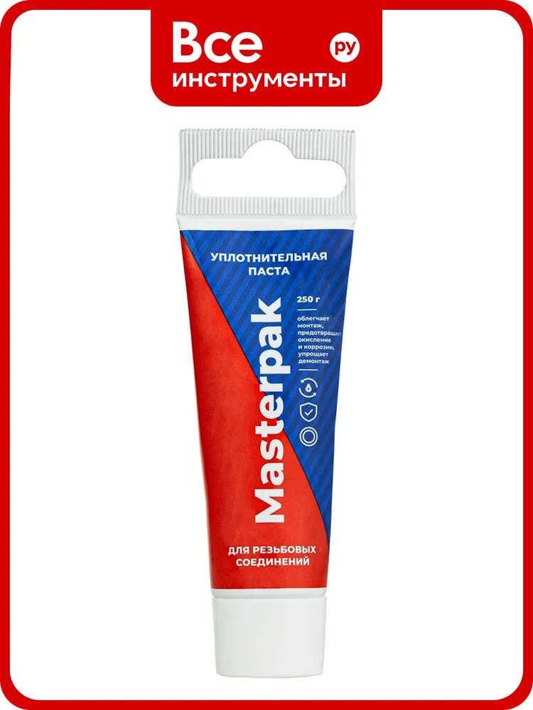 Паста уплотнительная MasterProf Masterpak вода, пар, 250 г, туба ТД.030863, обмазки и пропитки льна