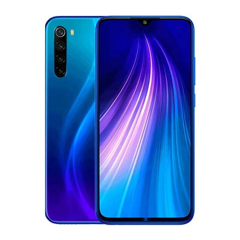 Xiaomi Смартфон Note 8 Оригинальный Смартфон глобальная прошивка подарок чехол и плёнка оригинальный 4000mAh аккумулятор Двойная камера Android телефон Global 4/64 ГБ, Nano-SIM, синий