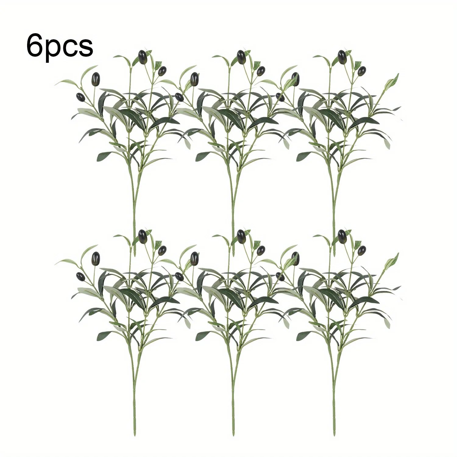 Искусственные ветки оливы 15 дюймов 6pcs