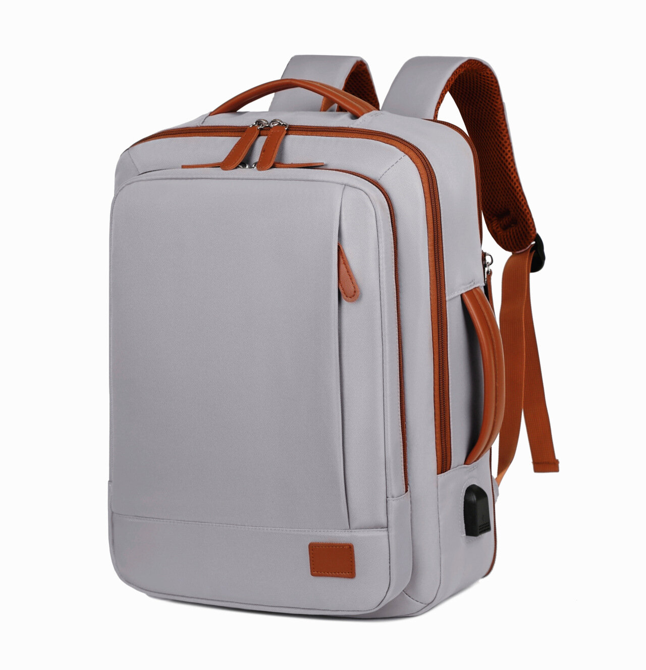 Женский водонепроницаемый рюкзак Weekender с USB-портом, Светло-серый