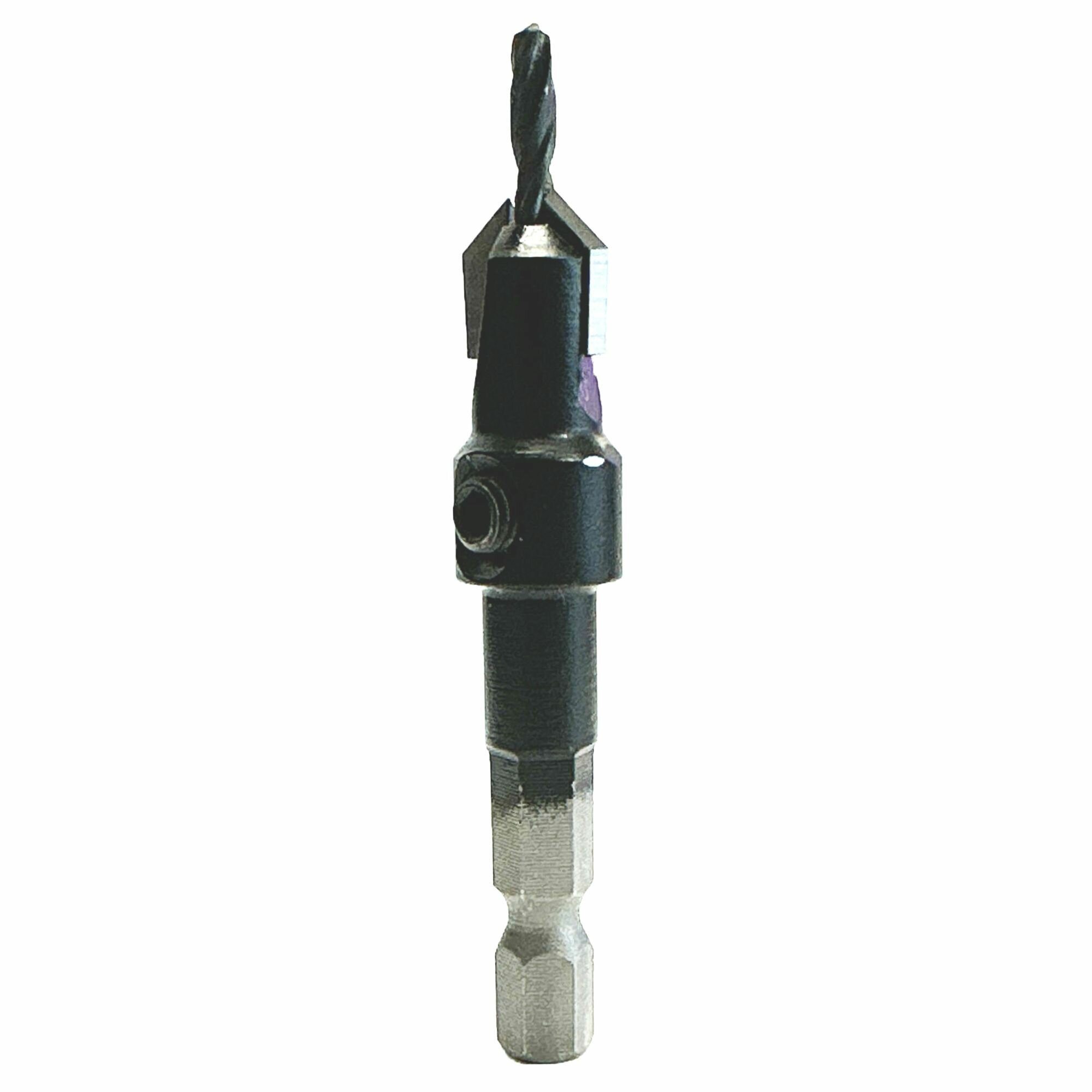 Сверло 3 мм с зенкером по дереву hex 1/4 TOPVOLTAGE 800300