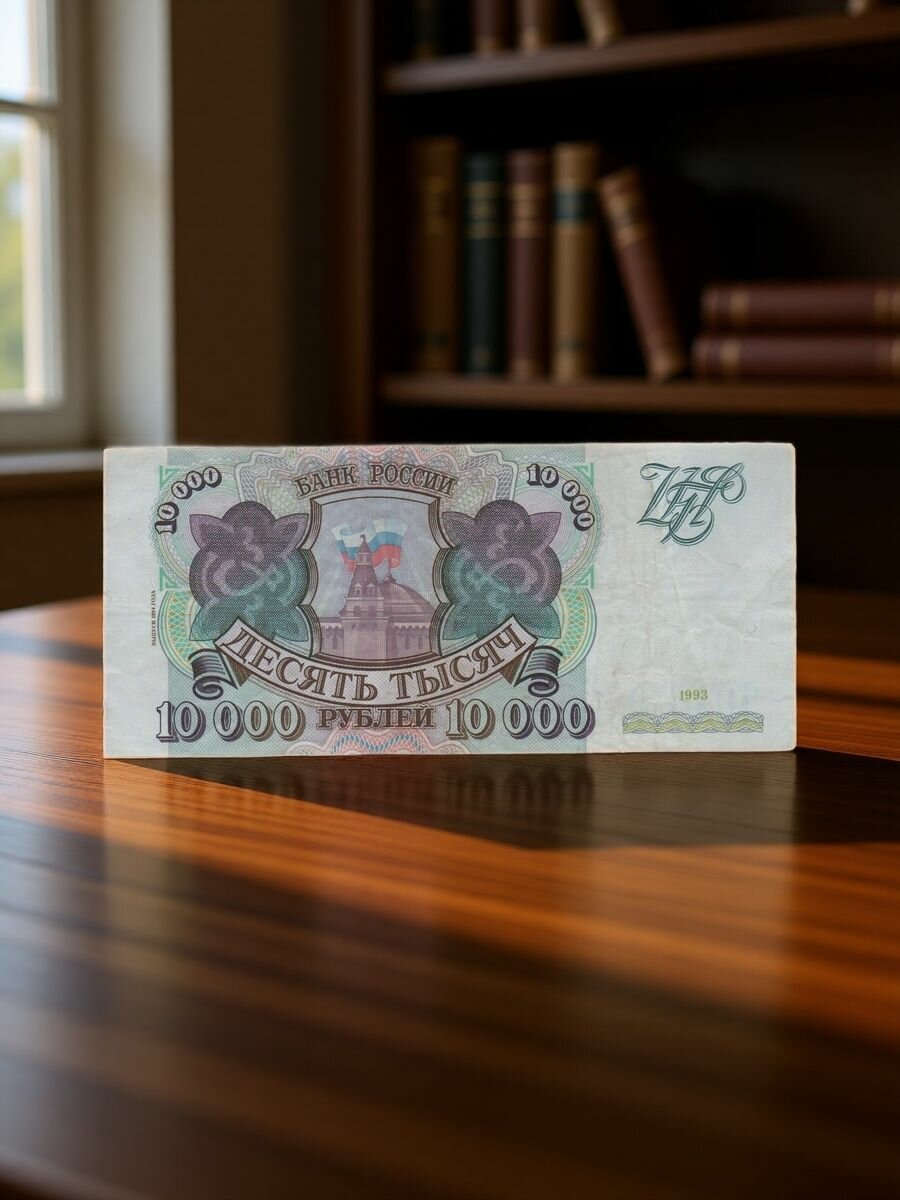 Купюра - банкнота 10 000 рублей 1993 год (без модификации ) состояния на фото . оригинал.