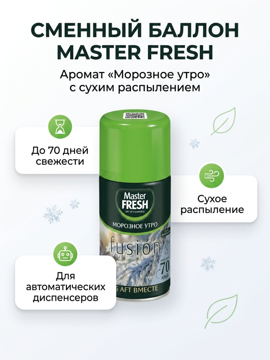 Мастер Фреш Освежитель (сменный баллон) Морозное утро 250 мл