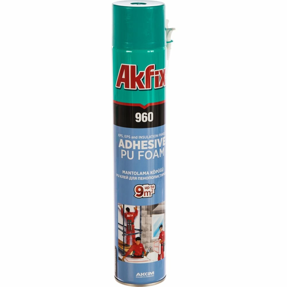 Бытовая клей-пена для пенополистирола и пенопласта Akfix 900 гр. FA019