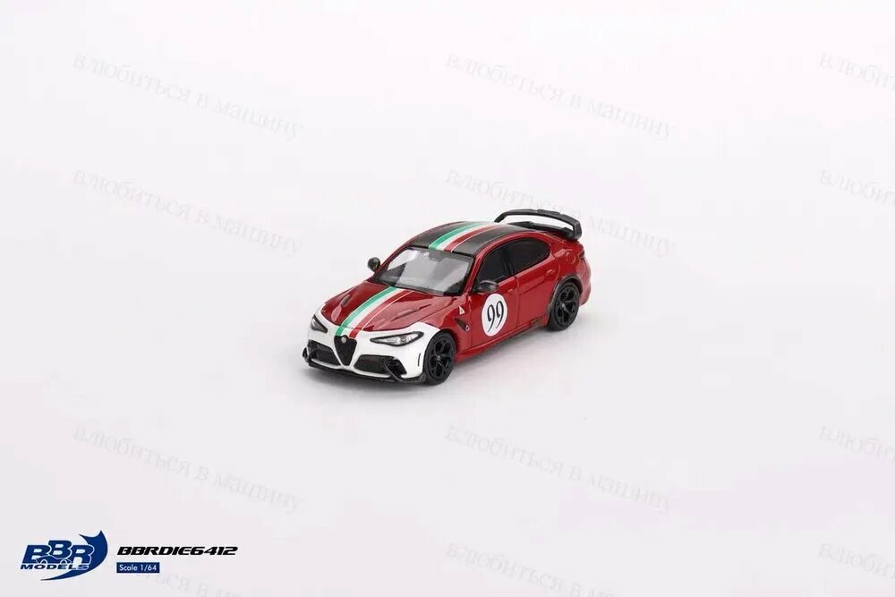 Машинка BBR MODELS 1/64 #BBRDIE6412 Alfa Romeo Giulia GTAm Rosso GTA #99 Centro Stile Livery Die-cast Alloy Car Model Collection Children Gifts