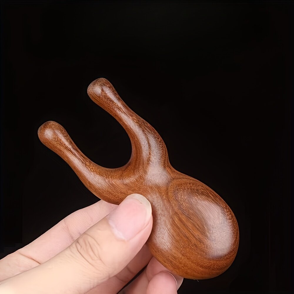 Деревянный 3D массажер для лица и ушей, ручной работы, без батареек