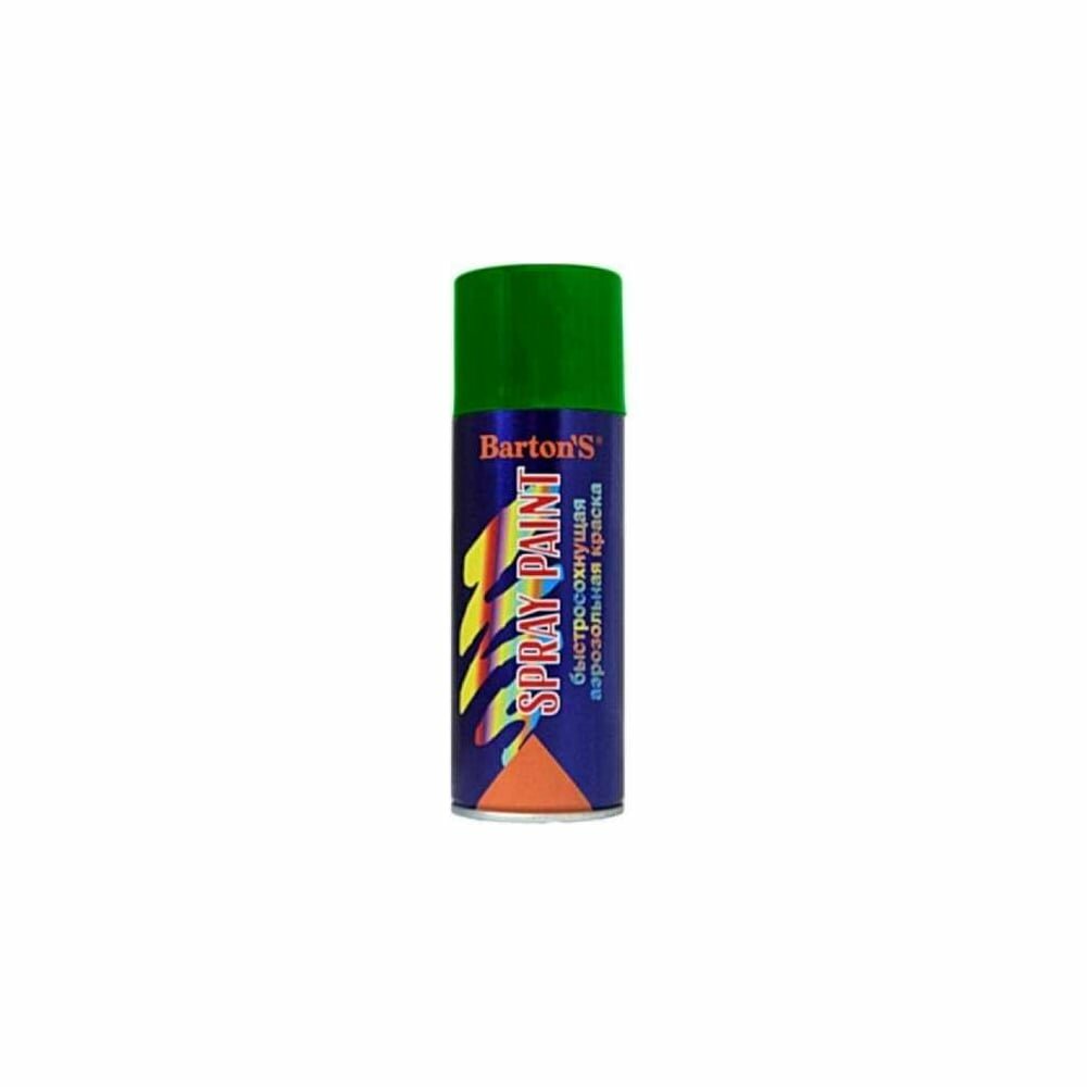 Алкидная аэрозольная краска BARTON'S Spray Paint зеленый МОХ глянец RAL 6005, 520мл BR252