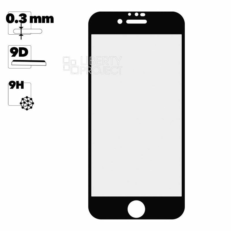 Стекло для IPhone 6/6s 2D черный