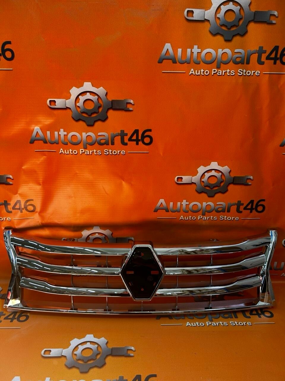 Решетка радиатора хром Рено Дастер 2010-2015, Renault Duster. Аналог