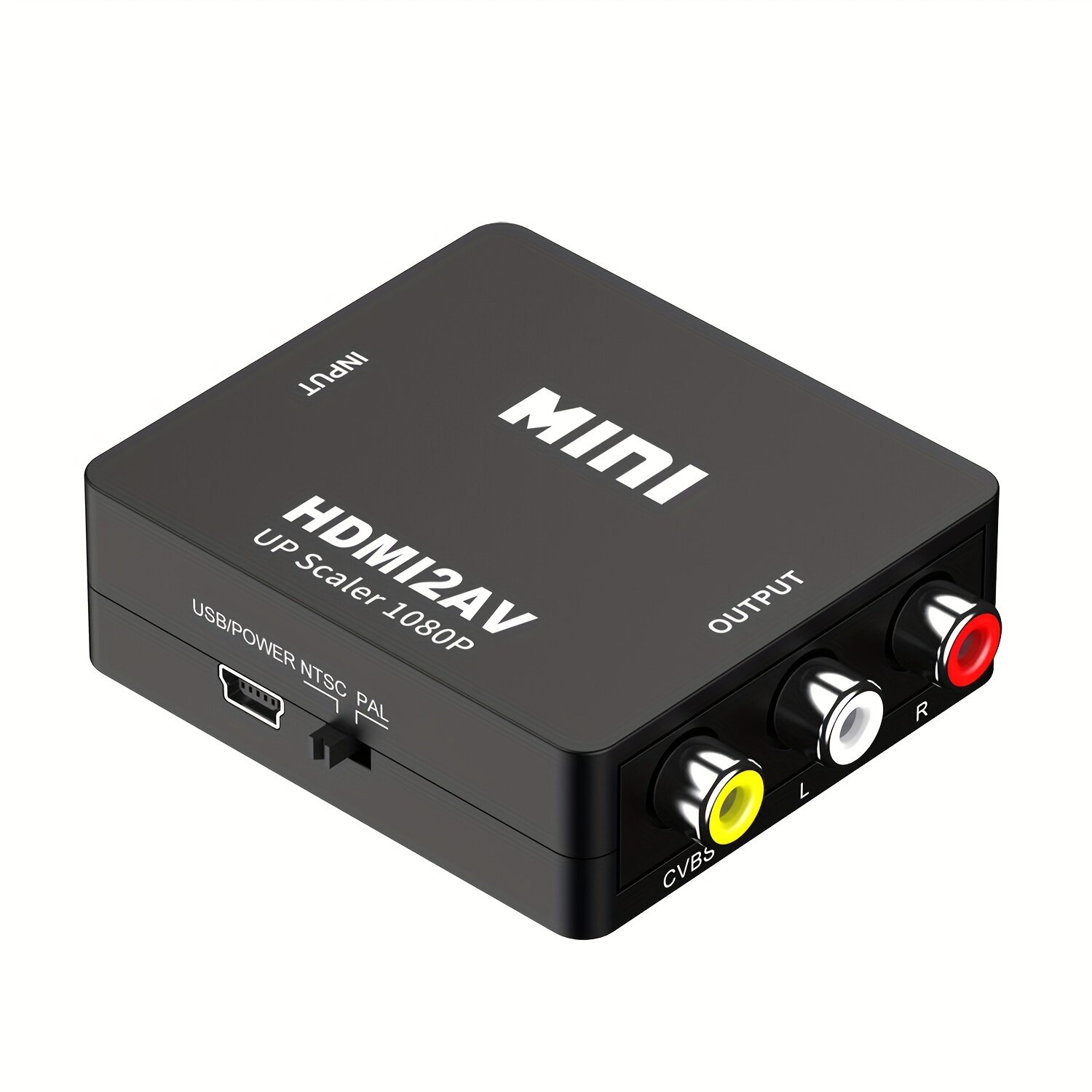 Конвертер HDTV в RCA, 1080P, PAL/NTSC совместимый, черный