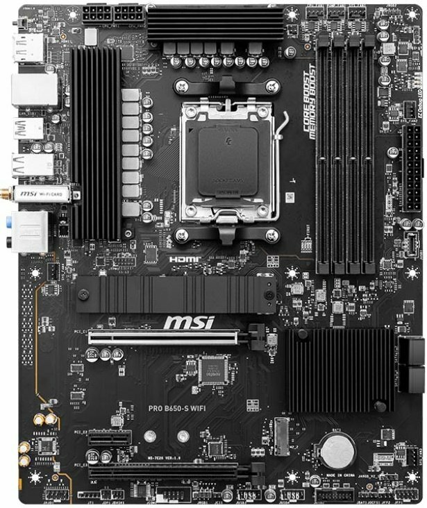 Материнская плата AM5 MSI PRO B650-S WIFI (ATX, 4xDDR5)