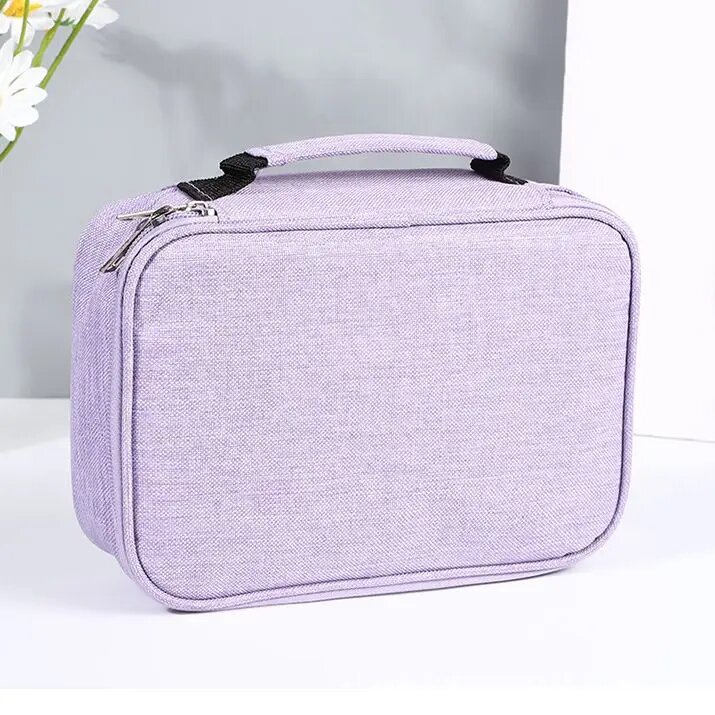 Холщовый многосекционный пенал для рисования 2036 Фиолетовый, purple