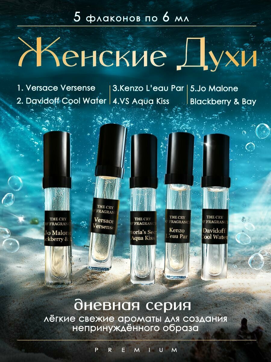 Духи женские стойкие подарочный набор пробников 5 шт.